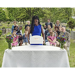 Crowne Vault Companion Burial Urn Vault | Outer Container to Hold Two Urns for Cremation Ashes for Ground Burial | Made in The USA (Marquis, Granite Grey)