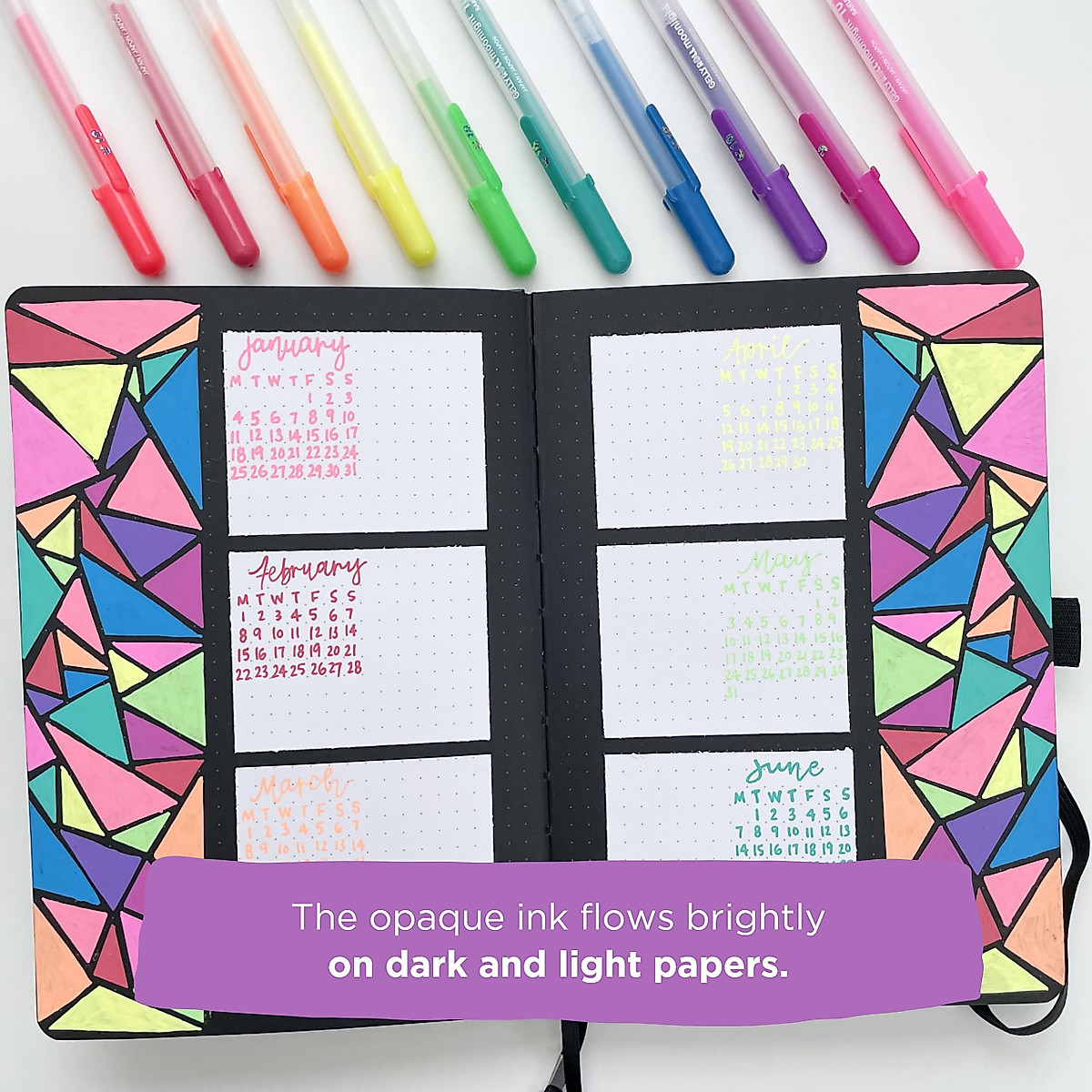 SAKURA Gelly Roll Moonlight 10 Gel Pens - Bold Ink Pen for Journaling, Art, or Drawing - Gray & Opaque Ink - Bold Line - 10 Pack