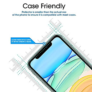 amFilm OneTouch Glass Screen Protector for iPhone 11, iPhone XR (6.1") with Easy Installation Kit, Tempered Glass, 2 Pack