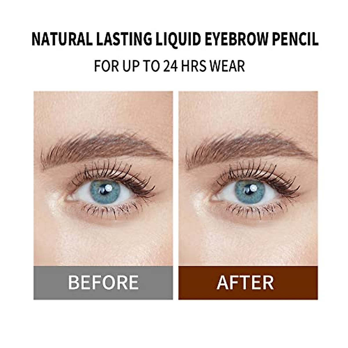 MAKETOPYZN Liquid Eyebrow Pen, Long-Lasting Microblading Effect Pencil, Quick Drying Waterproof Smudge-proof Eyebrow Makeup(Brown)