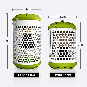Smart Reptile Heater with Auto Temperature Control, Installation Kit and Anti-Biting Line, Design for Chameleon, Snakes, Lizards, Chicks, Amphibian and Turtle (50W_Small)