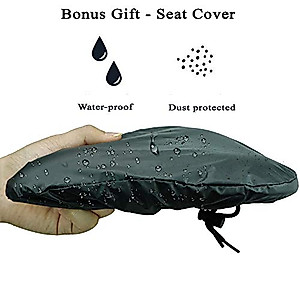 LuxoBike Gel Bike Seat Cover Padded Bicycle Seat Covers for Men – Comfort Soft Silicone Bicycle Seat Pad for Mountain Road Bike Outdoor Cycling – Stationary Cycle Spin Bike Seat Cushion Pads Spinning