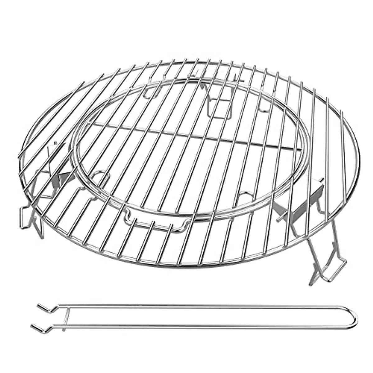 WINTRON Firepit Cooking Grate, 19.5" Stainless Steel Grill Grate for Solo Stove Bonfire Smokelss Firepit, BBQ Gourmet Sear System for Outdoor Camp Fire, Fire-Pit Accessory