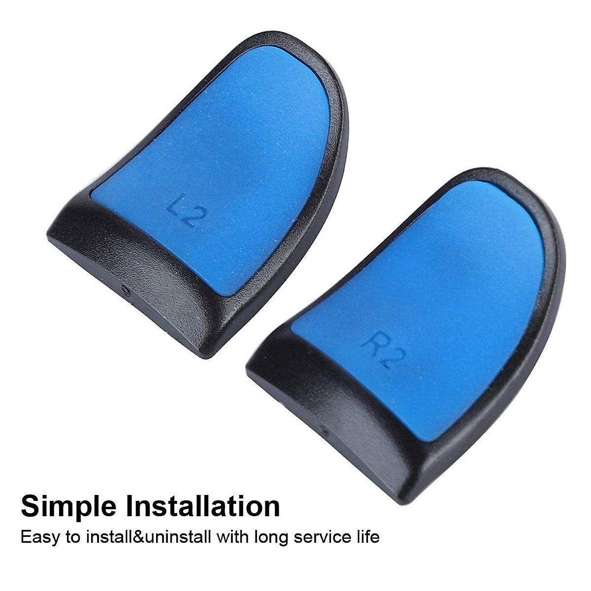 Dancal L2 R2 Controller Extenders Buttons Extension Trigger Soft Touch Extended Grips for PS4 (Blue)