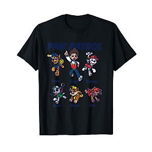 PAW Patrol Ryder Character Line Up T-Shirt