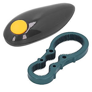 Fdit Portable Automatic Can Opener One-Touch Safety Magnetic Function Can Opener Electric Bottle Opener Black For Home Restaurant Aa Batteries