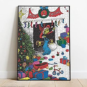 Dr. Seuss “Merry Grinchmas” 1000 Piece Jigsaw Puzzle | Collectible Puzzle Featuring The Grinch | Artwork Celebrating Classic Children's Book | Officially-Licensed Dr. Seuss Puzzle & Merchandise