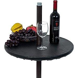 HARBOURSIDE HAMMOCKS HS-SDUT-008 Harbourside Adjustable Umbrella Table, Black