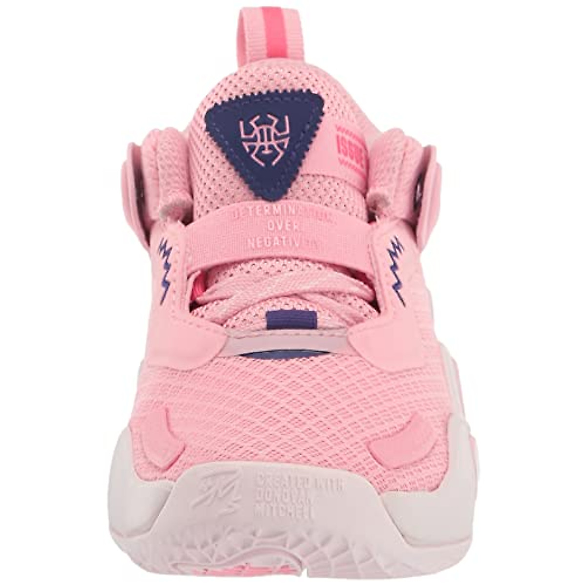 adidas D.O.N. Issue 3 Basketball Shoe, Light Pink/Clear Pink/Team Colleg Purple, 2 US Unisex Little Kid