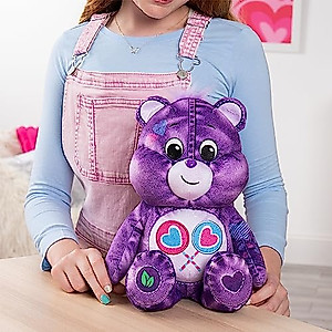 Care Bears 14" Share Bear Plushie - New Denim Design - Eco-Friendly Material!
