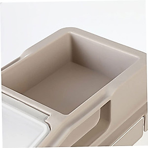 BVSPA Ingredient Storage Bin Container 10kg Rice Dry Food Sealed on Wheels with Lid Measuring Cup