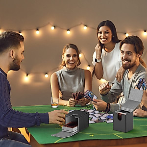 Bheddi Card Deck Box compatible with YGO Cards, Card Holder Cases with 2 Dividers per Holder, Large Size Fit 110 Cards (Exodia) (Black)