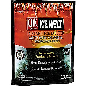 Qik Joe Instant Snow and Ice Melt for Sidewalks, Driveways, Steps, and Parking Lots, Deicer for Concrete, Asphalt, Wood, and Other Surfaces, Effective to -25 Degrees, 20 Pounds