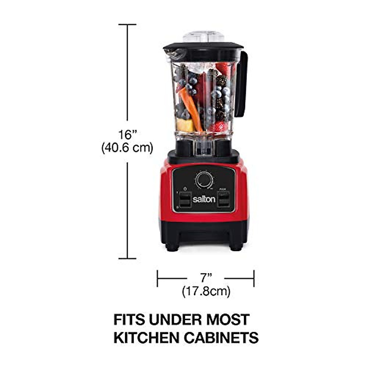 Salton Compact Power, Red Blender, 1.2 Liters (BL1638R)