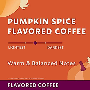 Starbucks K-Cup Coffee Pods—Pumpkin Spice Flavored Coffee—100% Arabica—Naturally Flavored—1 box (10 pods)