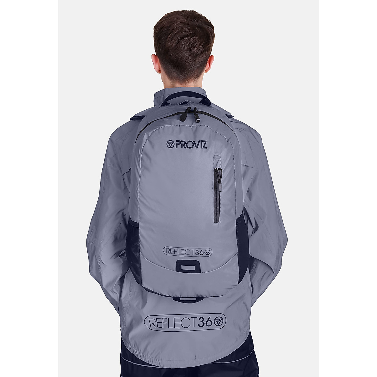Proviz Sports Reflect360 100% Reflective High-Viz Highly Water Resistant Backpack/Rucksack, Great for Sports + Cycling