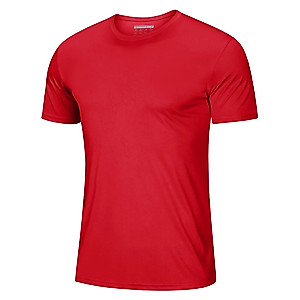 Athletic T-Shirts for Men Summer Shirts Quick Dry Top Tee Rash Guards Running Shirt Dry Fit Lightweight Sun Shirts Gym Active T-Shirt