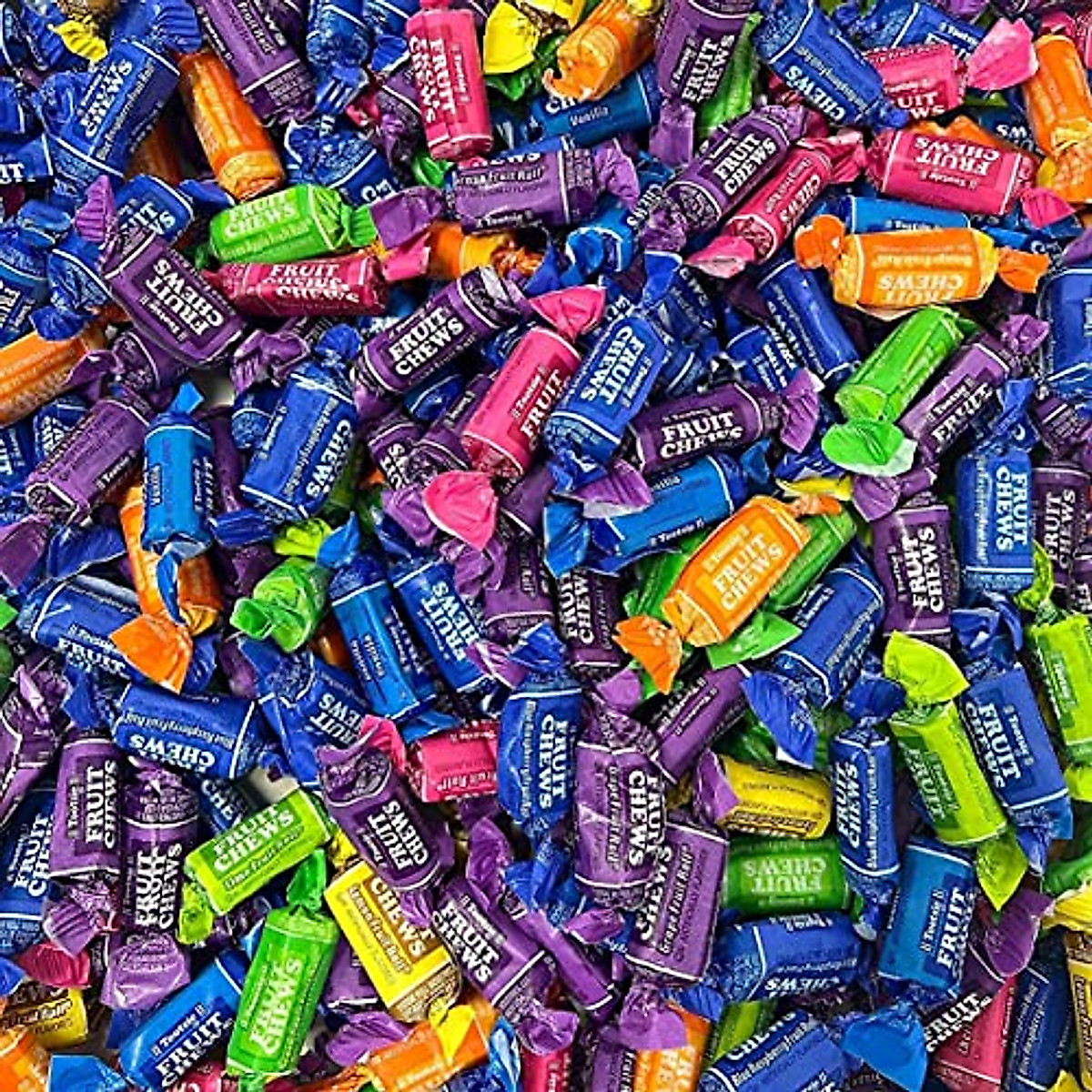 Holiday Special Tootsie Roll Fruit Chews - 6 lbs - Original Chewy Fruity Taffy Candy Soft Chews - Assorted 8 Flavor Variety Bulk Mix in Resealable Pantry Bag - Individually Wrapped, 96 oz.