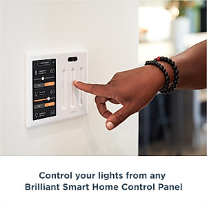 Brilliant Smart Dimmer Switch (White) — Compatible with Alexa, Google Assistant, Apple HomeKit, Hue, LIFX, SmartThings, TP-Link, Wemo and More