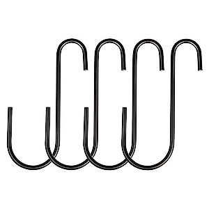 Vindar 4 Pack 6 Inches Bird Feeders Hooks Extra Large S Shape Hooks Heavy Duty S Shape Hook for Hanging Wind Chimes, Garden Ornaments, Gardening Tools, Bird House, Lanterns, Kitchenware