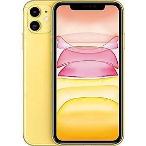 Apple iPhone 11, US Version, 64GB, Yellow - Unlocked (Renewed)