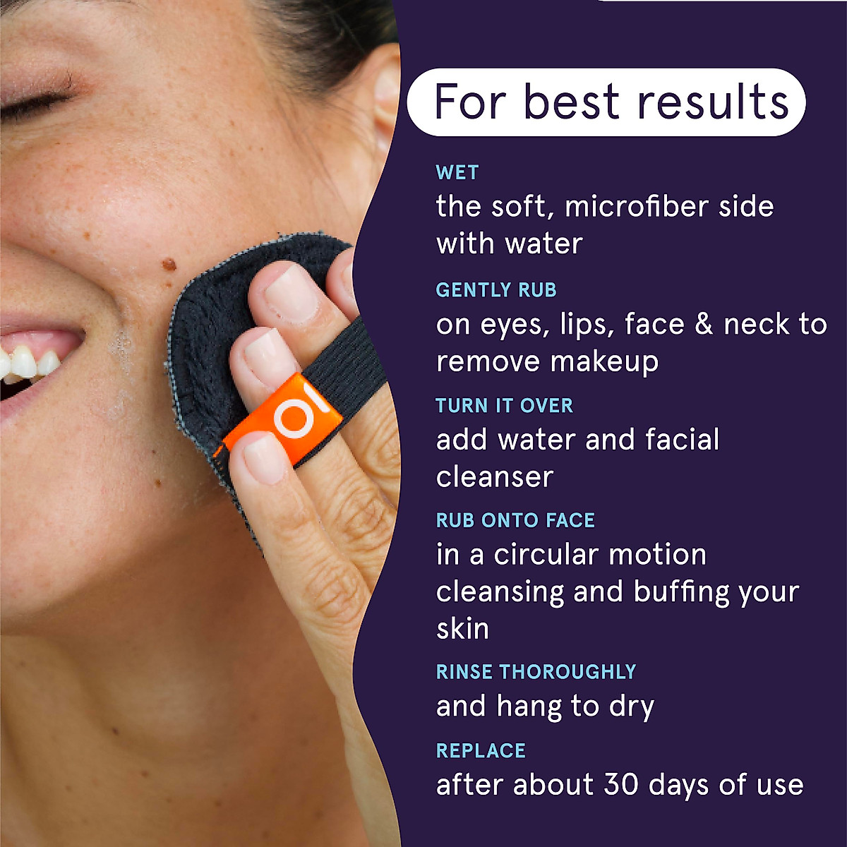 CleanLogic Bath & Body Charcoal Infused Exfoliating Dual-Texture Facial Pads, Face Sponges for Cleansing & Softening Sensitive Skin, MakeUp Remover Pads, 9 Count Value Pack