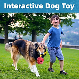 Kershyapet Frozen Dog Toy to Keep Them Busy, Dog Enrichment Toys for Large Dogs, Skull Treat Dispensing Dog Toys for Boredom, Anxiety Relief, Sturdy Safe, Easy Clean, Red and White Mix