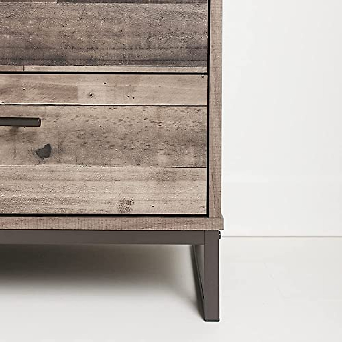 Signature Design by Ashley Neilsville Industrial Butcher Block Style Dresser, Natural Pallet Brown