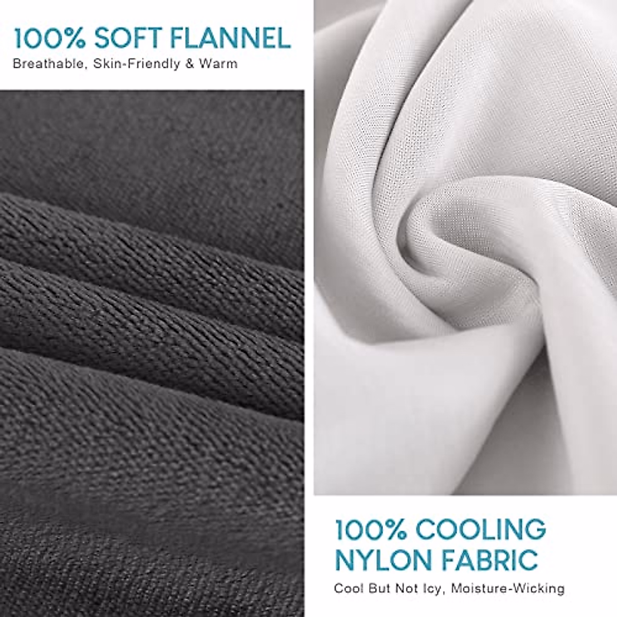 Cottonblue Cooling Blanket Queen Size, Summer Blankets for Hot Sleepers & Night Sweat, Fleece Lightweight Blanket Cool Blanket for Bed Couch, Reversible Throw Blanket for All Season, Grey, 79"*91"