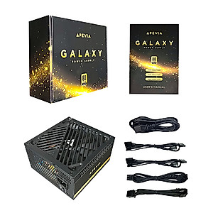 Apevia ATX-GX850W Galaxy 850W (No PCIe 5.0 & Gen 5 12VHPWR Connector) 80+ Gold Certified Active PFC ATX Semi-Modular Gaming Power Supply