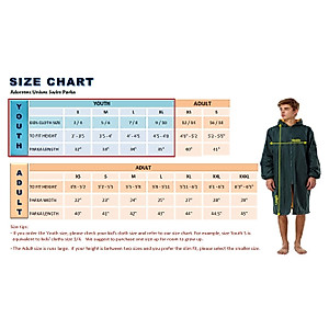 Adoretex Unisex Swim Parka Water Resistant Warm Coat Water Sports Swim Parka for Adults & Kids-PK005-Navy/Black-AXS