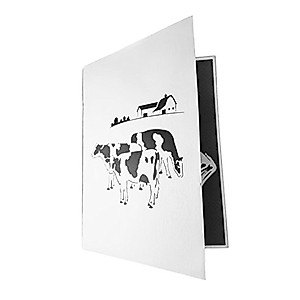 iGifts And Cards Dairy Cows 3D Pop Up Greeting Card - Cattle, Farm, Barn, Grass, Wow, Half-Fold, Happy Birthday, Friendship, Thank You, Father's & Mother's Day, All Occasions, Retirement, Welcome