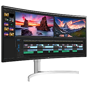 LG 38WN95C-W 38" UltraWide QHD+ IPS Curved Monitor, NVIDIA G-SYNC Compatible Bundle with Deco Gear Mechanical Keyboard Cherry MX Red + Deco Gear Large Extended Pro Gaming Mouse Pad