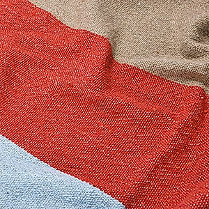 Main + Mesa Striped Cotton Throw Blanket with Tassels