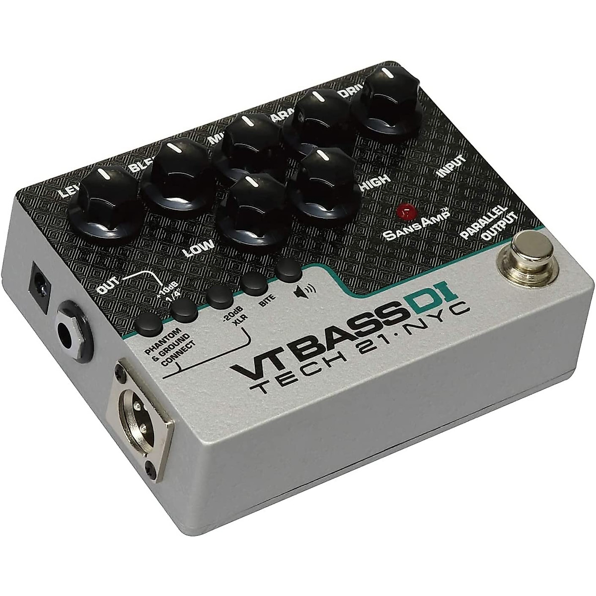 Briskdrop Tech 21 SansAmp Character Series VT Bass DI Bundle with 2 Instrument Cables and Tuner
