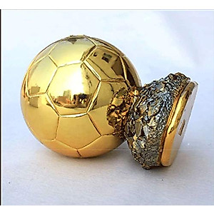 Oggo World Footballer Golden Ball Award Soccer Trophies Model Art Trophies for Collections, Souvenir, Fans, Home Decoration, Gift, Desk Decorations