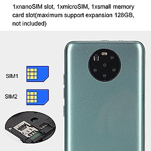 Yunseity Ultra Slim Unlocked Smartphone, Mate50 5.45 Inch 1080 * 2320 Full Screen Cellphone, for Android12 Mobile Phone 4GB RAM 32GB ROM 5MP 8MP Cameras, MTK6580M CPU, 4800Mah Battery (Green)