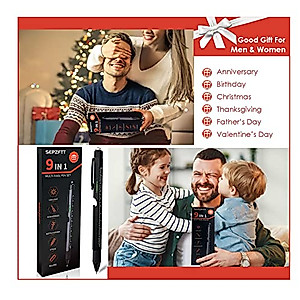 Gifts for Men,Stocking Stuffers Gifts for Men,Cool Gadgets for Men,Father' Day Gifts for Dad from Daughter Son Wife,Gifts for Dad with LED Light Stylus Bottle Opener Ruler Screwdriver