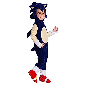 Rubies Baby Boys Sonic Romper Infant and Toddler Costumes for Themed Parties and Halloween, Cream, Royal Blue, Toddler US