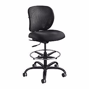 Safco Products Vue Heavy Duty Stool 3394BL; Rated for 24/7 Use; Holdsup To 350 lbs 4 Smooth Rolling Durable Wheels