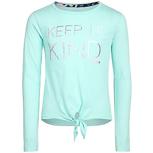 RBX Girls' Active Pants Set - 3 Piece Long Sleeve Graphic T-Shirt, Printed Tank Top, and Leggings for Girls (Sizes: 7-16), Size 10-12, Minty Green