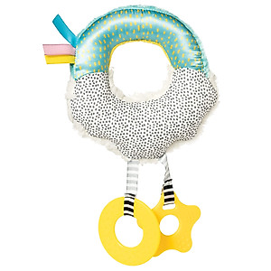 Manhattan Toy Cherry Blossom Days Cloud Baby Circle Rattle with Crinkle Paper and Teethers