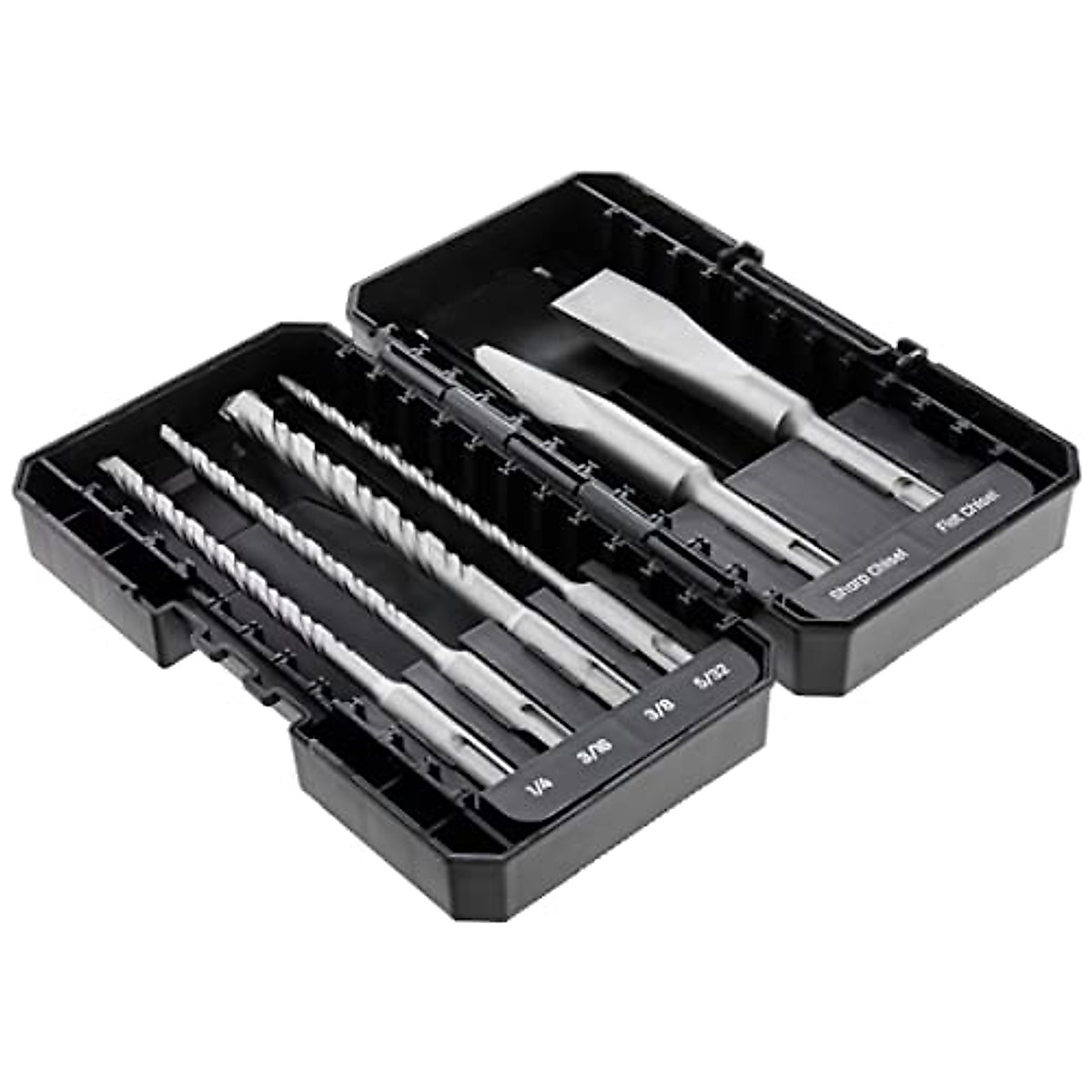 Amazon Brand - Denali Masonry SDS-Plus Drill & Chisel Bit Set, 6-Piece