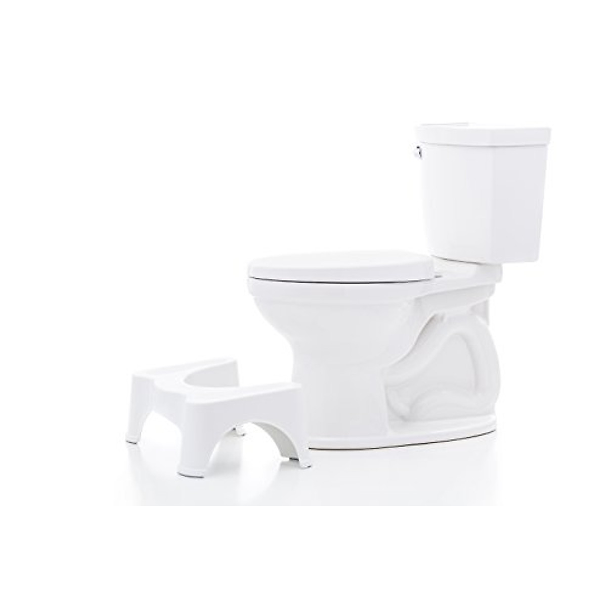 Squatty Potty The Original Bathroom Toilet Stool, 7 inch and 9 inch, White, (Pack of Two)