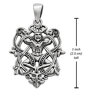 Dryad Design Cernunnos Pendant Sterling Silver Pagan Wiccan Celtic Horned God Jewelry