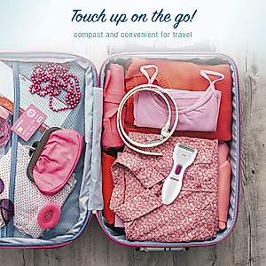 Conair Body and Facial Hair Removal for Women, Cordless Electric Dual Foil Shaver & Trimmer, Perfect for Face, Ear/Nose, Eyebrows, Legs, and Bikini Lines