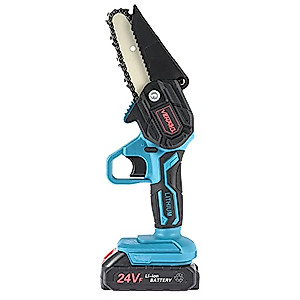 QBQCBB 24V Electric Cordless Saw Woodworking Electric Chain Saw Wood Cutter Suitable for Tree Pruning, with 1 Sets of Battery Portable Garden Cutting, Bamboo Cutting with Battery and Charger
