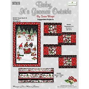 Wilmington Prints Baby Its Gnomes Outside Gnomes Allover, Fabric by The Yard (Gray)