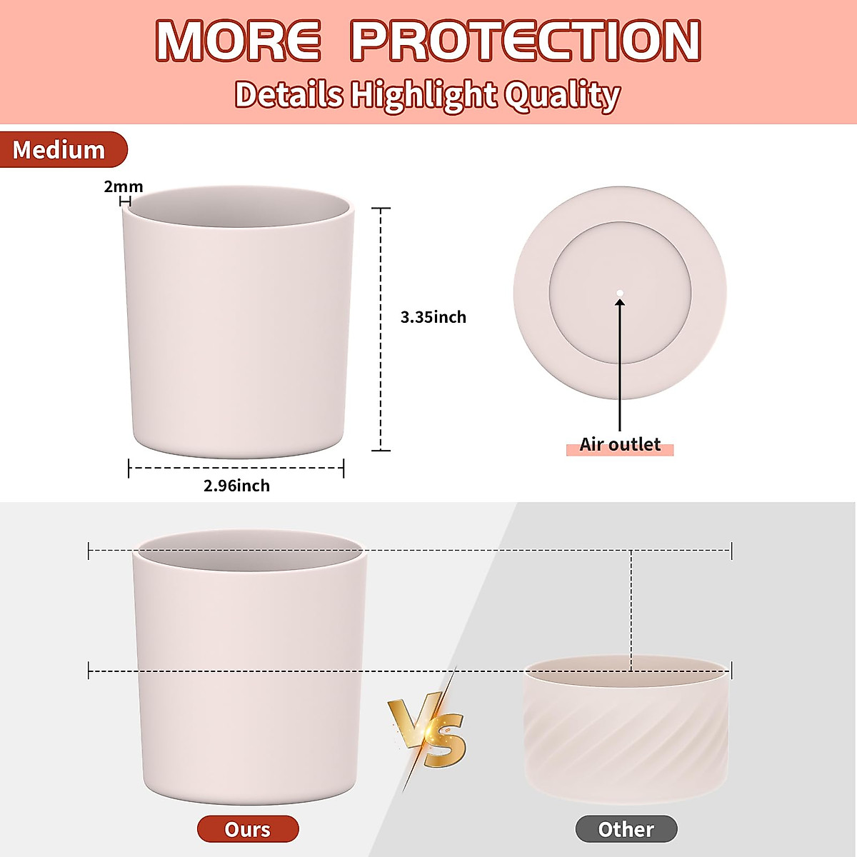 WUQID Higher Silicone Boot Compatible with Stanley Quencher H2.0 40oz 30oz 20oz & IceFlow Flip 30oz 20oz,Fit Same Diameter 20oz-40oz Tumbler Cups Anti-Slip Bottle Bottom Sleeve Cover