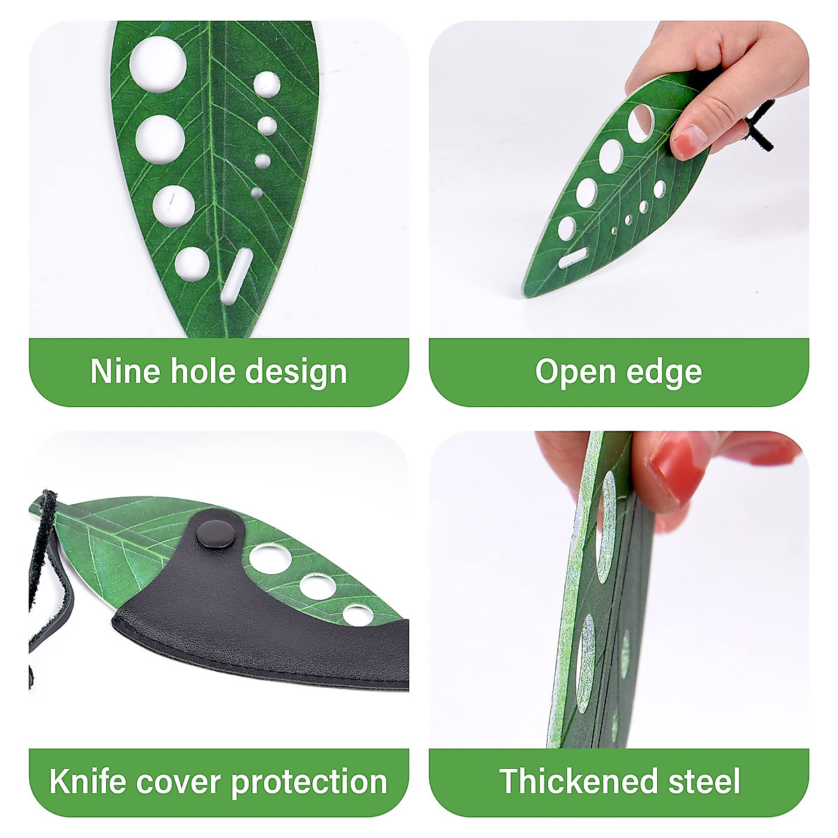 Herb Stripper 9 hole Herb Cutter Stainless Steel Kitchen Herb Leaf Stripping Tool LooseLeaf Kale Razor Metal Herb Pealer for Kale, Chard, Collard Greens, Thyme, Basil, herb stripper tool